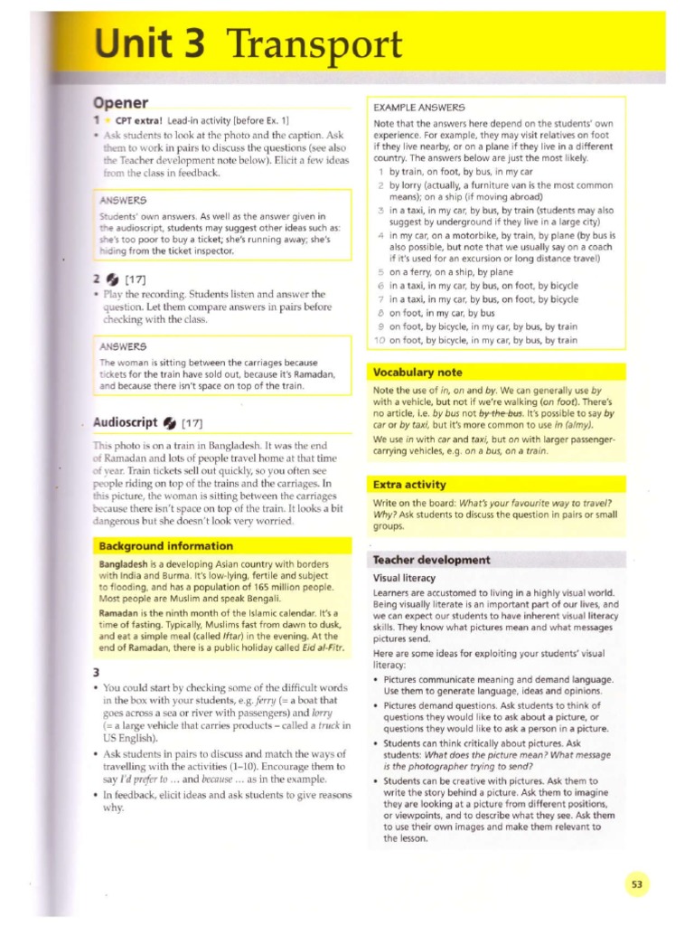 Unit 3 - Answer Keys | PDF