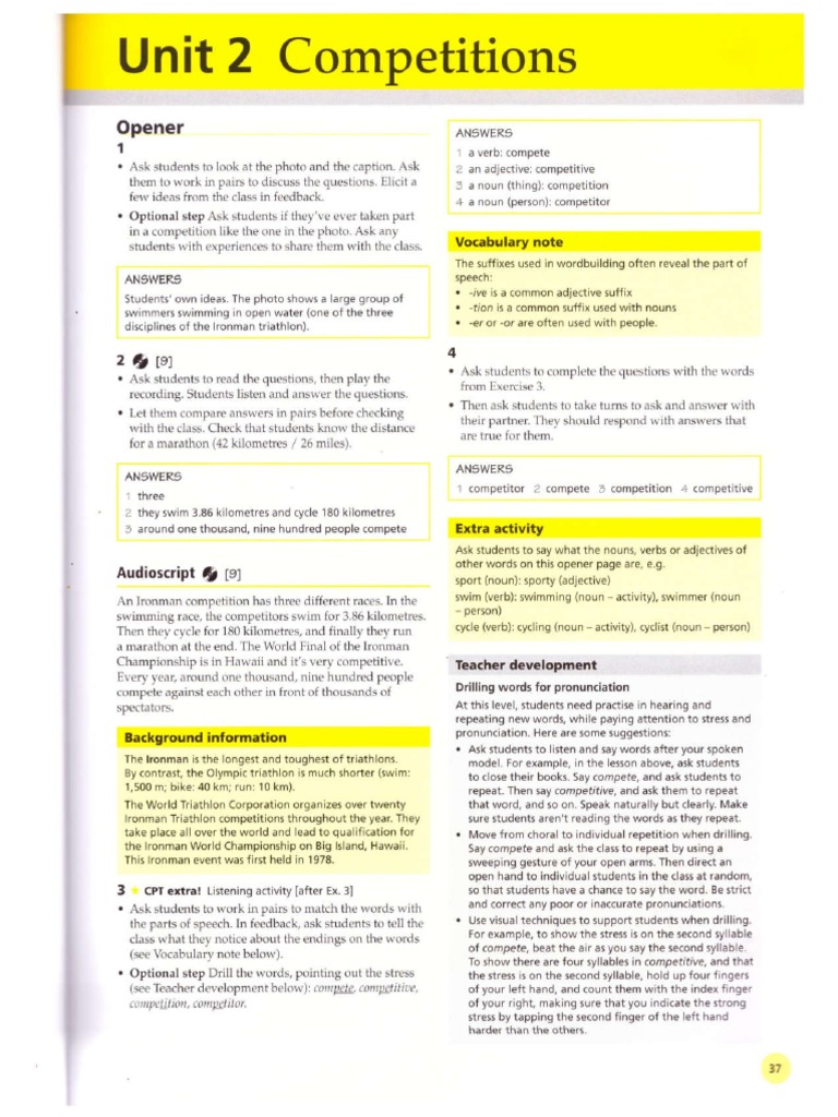 Unit 2 - Answer Keys | PDF