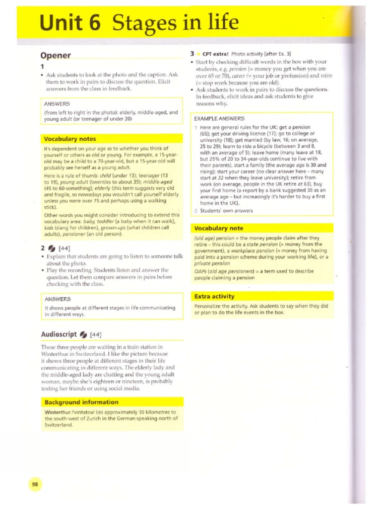 Unit 6 - Answer Keys | PDF