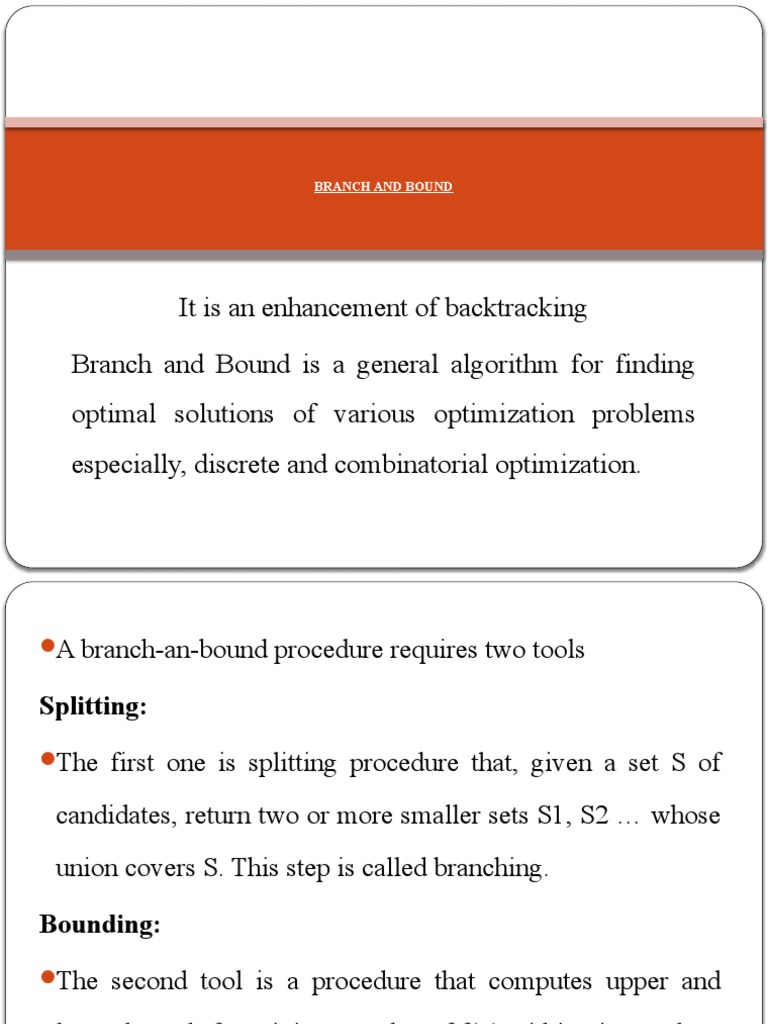 Branch and Bound | PDF | Computational Science | Combinatorics
