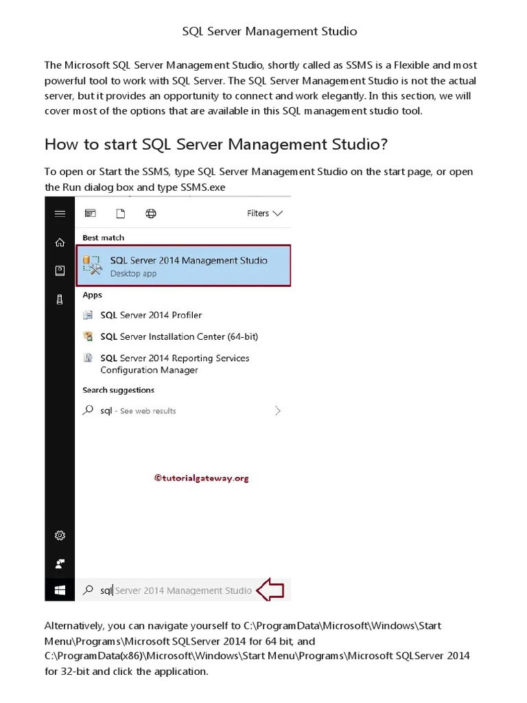 What Is Microsoft SQL Server Management Studio (SSMS) | PDF