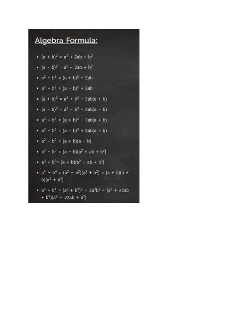 Mathematics Formulas | PDF