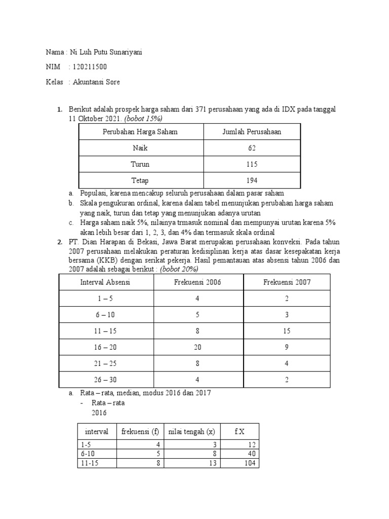 Uts Statistika | PDF Uts Statistika | PDF