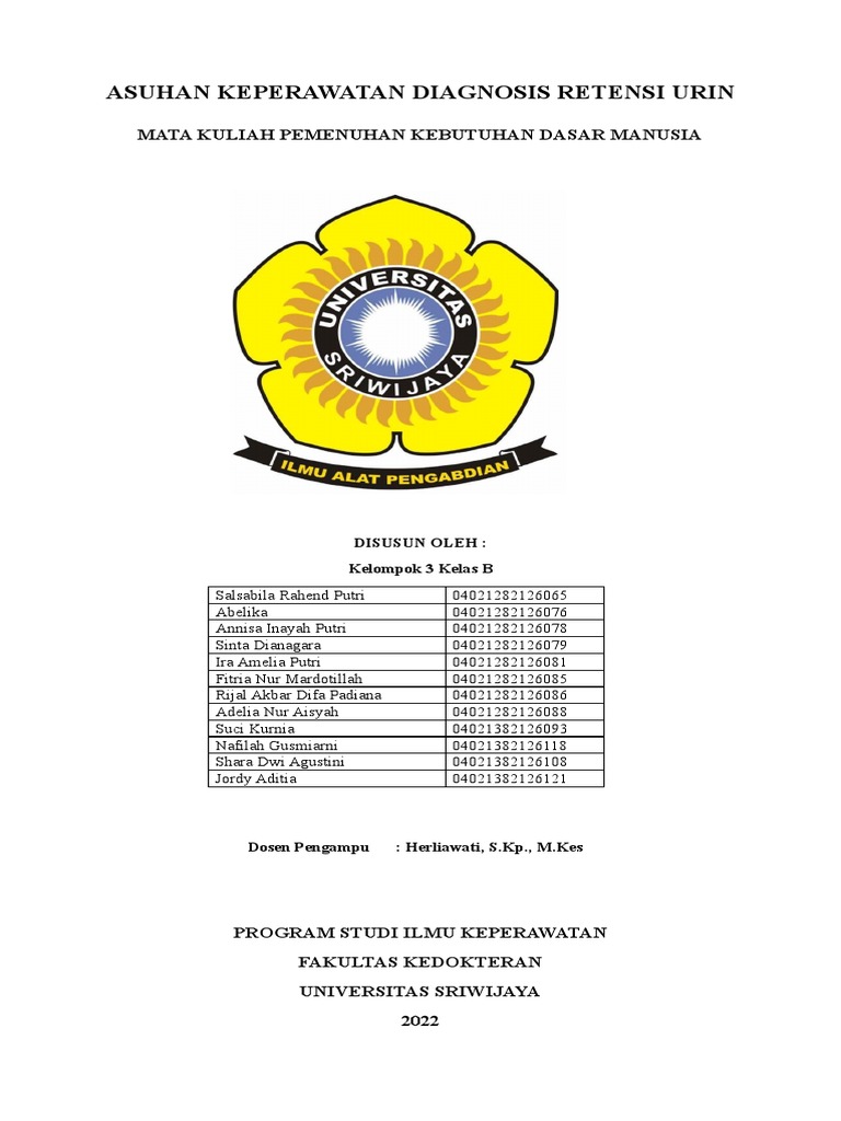 PKDM - Askep Retensi Urin - Kelompok 3 - B | PDF