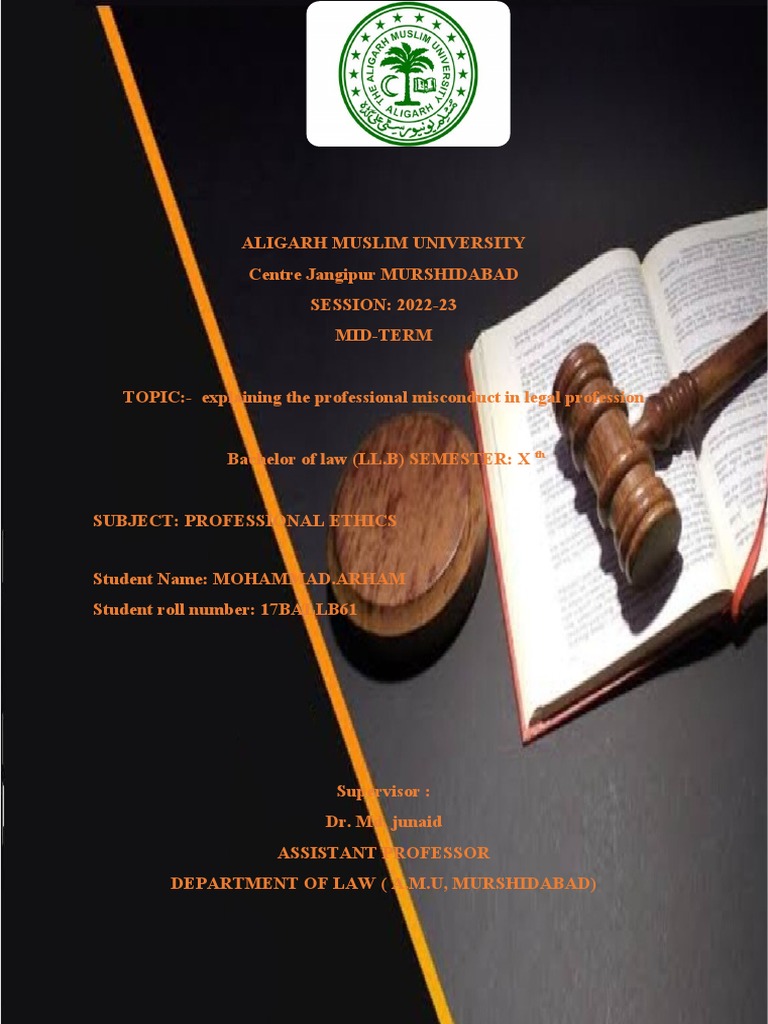 Professional Misconduct in Legal Ethics | PDF | Advocate | Lawyer