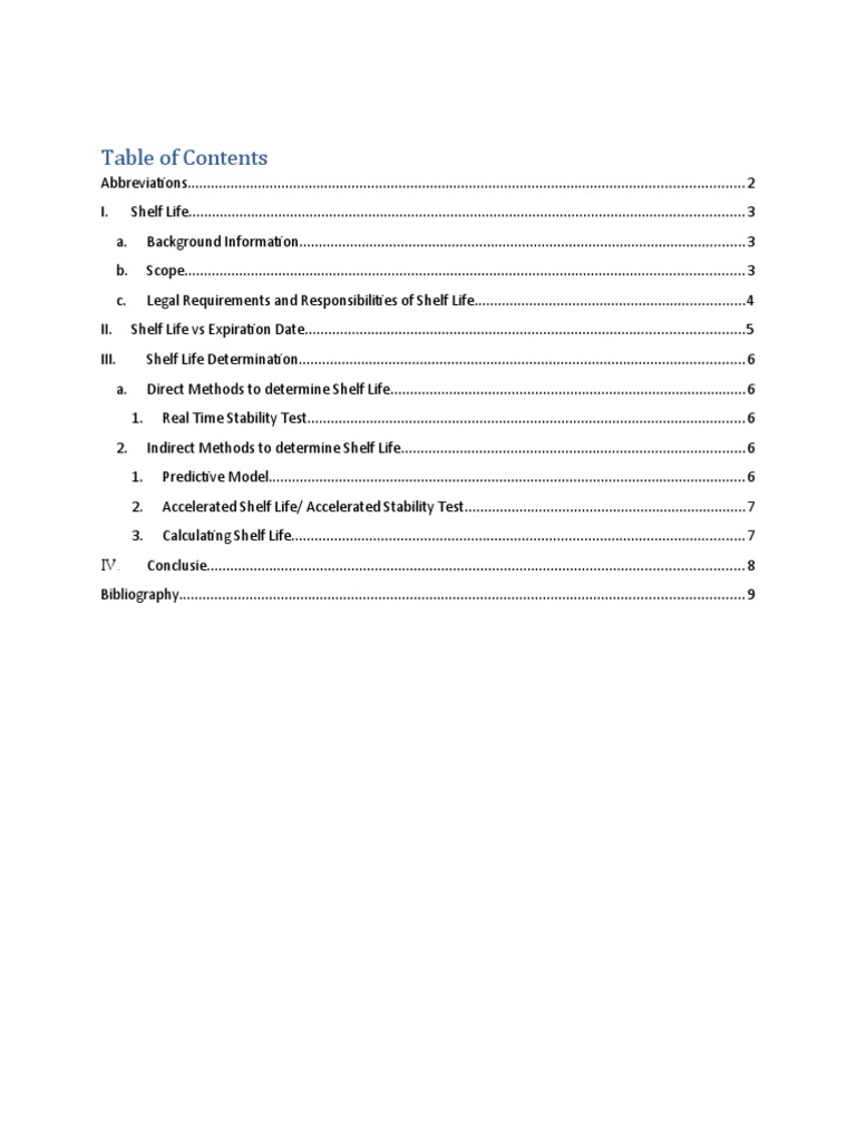Shelf Life | PDF