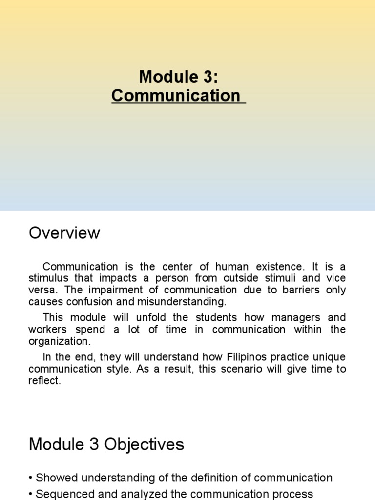4 Hbo Module 3 - Lesson 1-3 | PDF | Communication | Behavior
