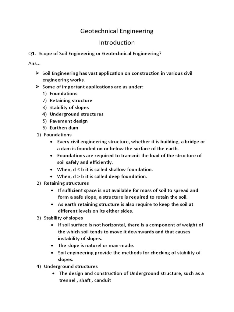 Geotechnical Engineering | PDF