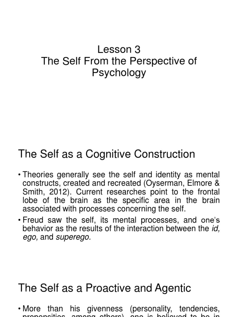 Understanding the Self in Psychology | PDF