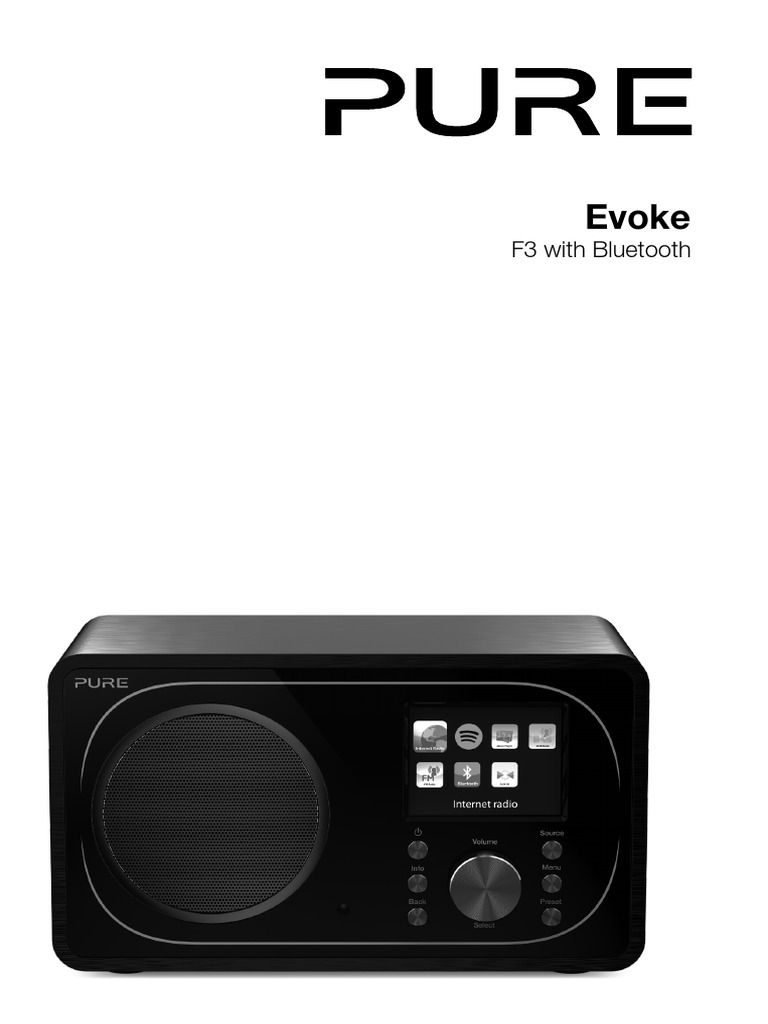 Radio Pure Evoke F3 User Guide | PDF | Spotify | Wi Fi