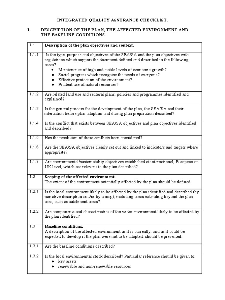 Integrated Quality Assurance Review Package Draft | PDF | Business ...