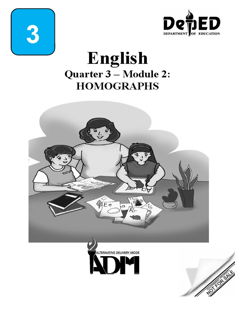 English: Quarter 3 - Module 2: Homographs | PDF | Word | Linguistics