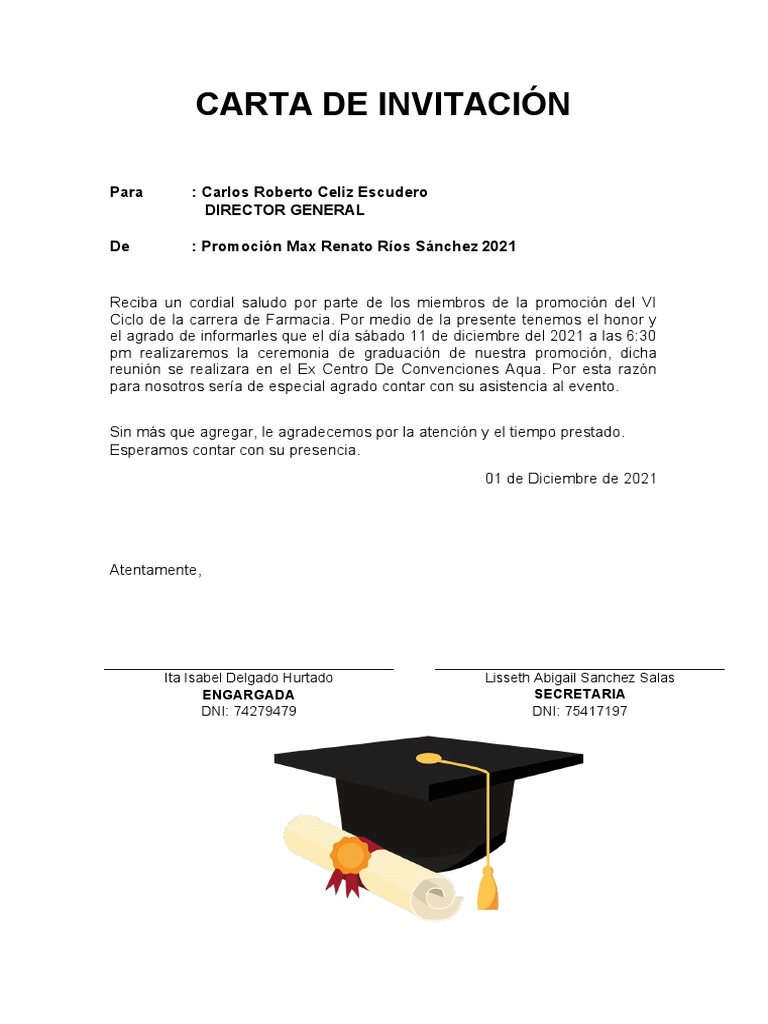 Carta de Invitación | PDF