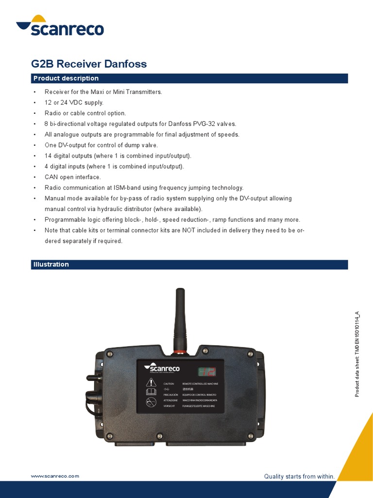 Brochure G2B Receiver Danfoss | PDF | Power Supply | Computer Engineering