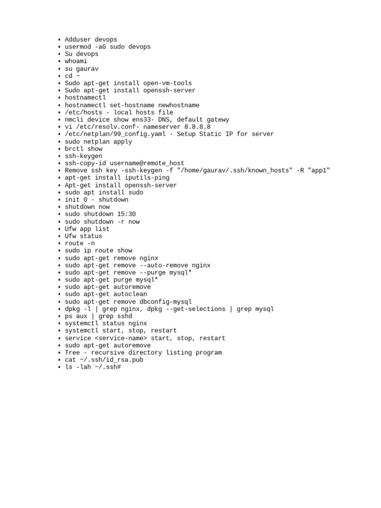 Ubuntu Commands | PDF