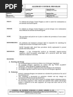 4 Sample Allergen Control Program Template | PDF | Foods | Food And Drink