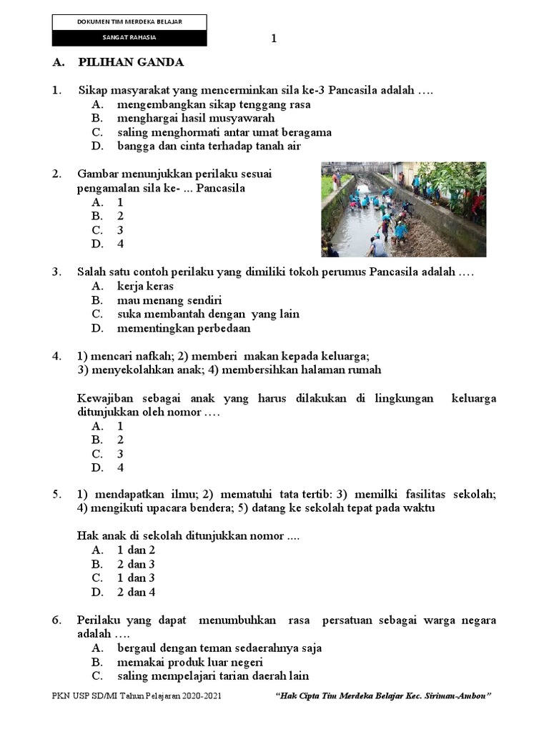 Soal Latihan PPKN | PDF