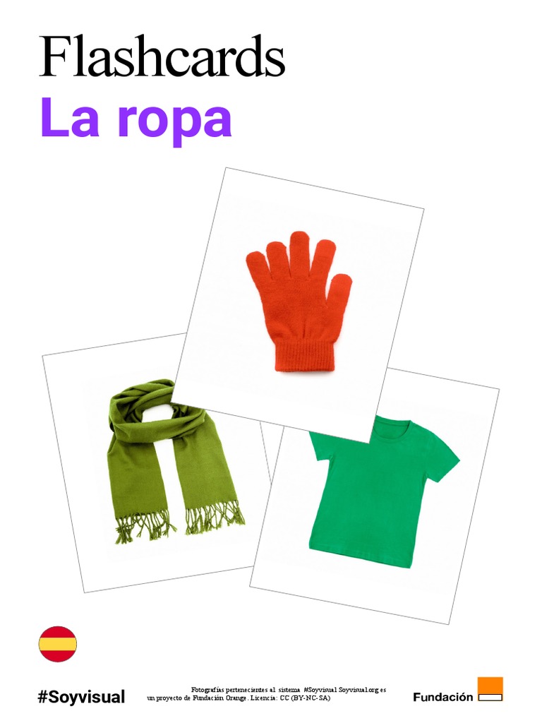 Flashcards. La Ropa | PDF | Tarjeta de memoria flash | Cognición