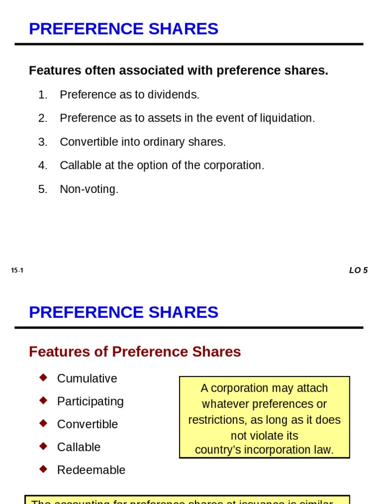 Understanding Preference Shares and Dividends | PDF | Dividend ...