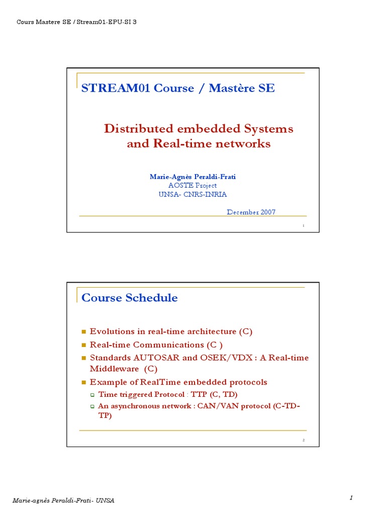 Iv Distributed Embedded Systems And Real Time Networks Pdf Embedded System Ignition System 2846