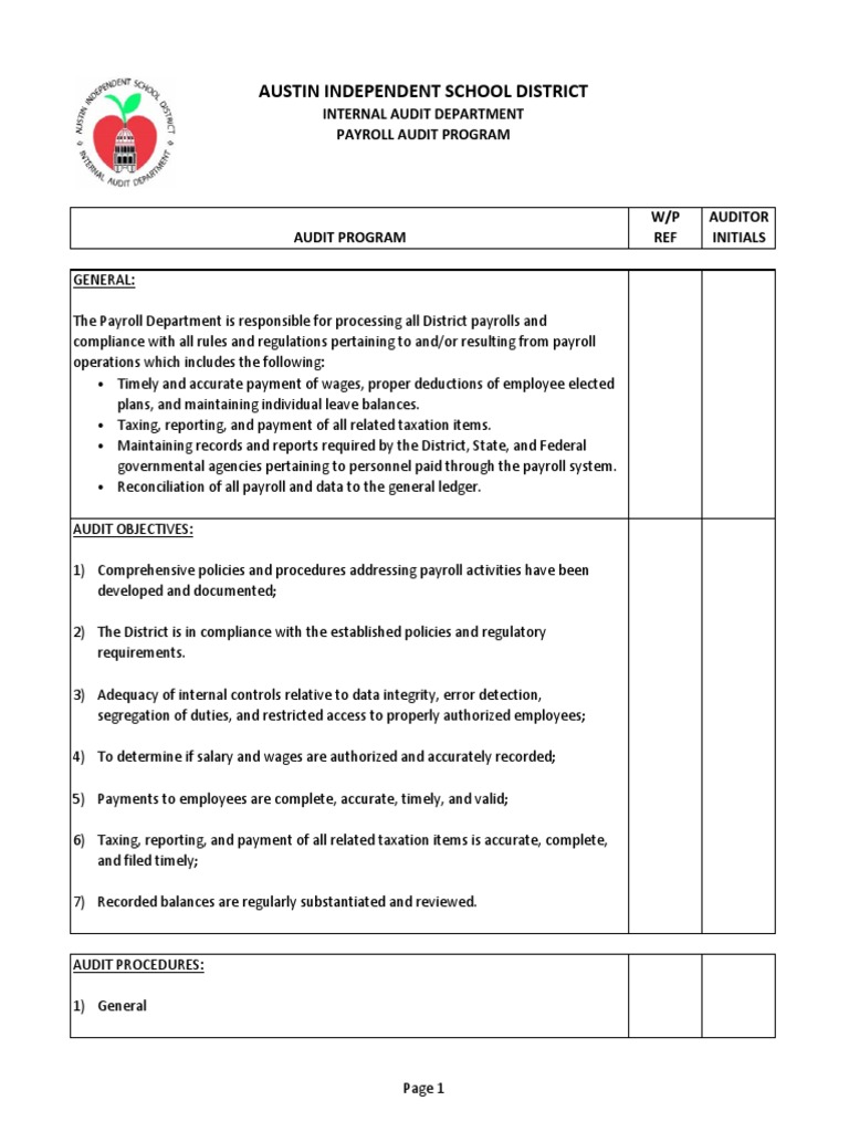 Payroll Audit Programs | Download Free PDF | Audit | Payroll