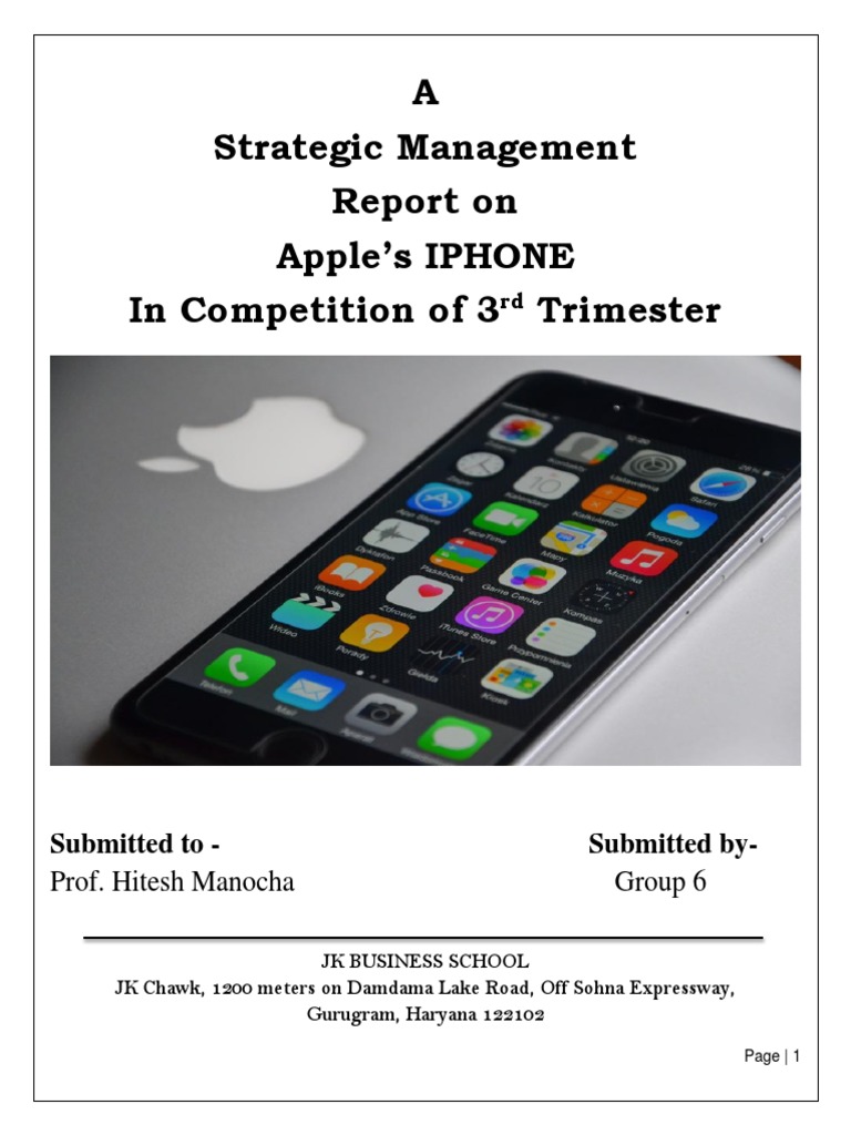 Report On Apple's Iphone Group No 6 Offline Updated | Download Free PDF ...