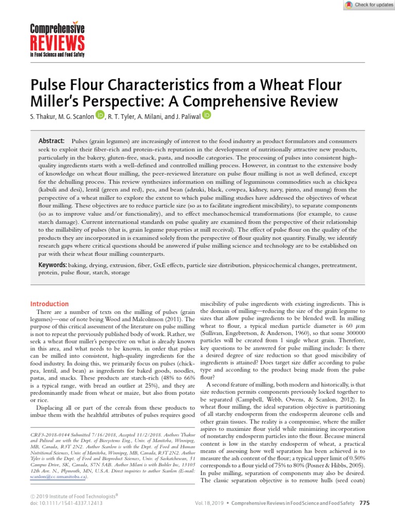 Pulse Flour From Wheat Miller | PDF | Legume | Chickpea
