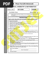 Fiitjee Phase Test 1 Paper | PDF | Force | Acceleration