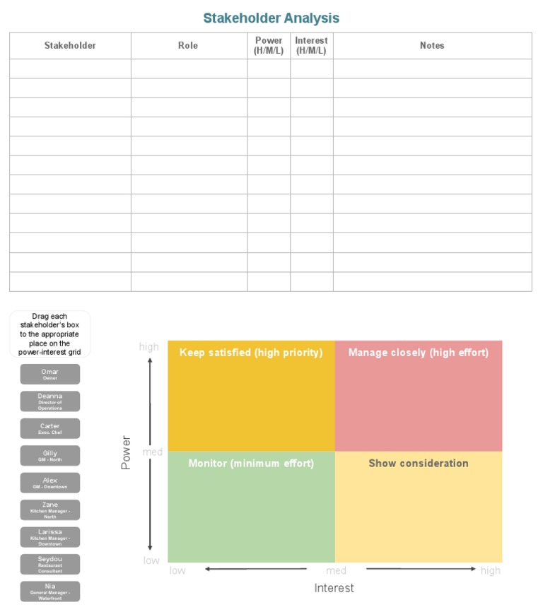 Stakeholder Power-Interest Analysis Guide | PDF