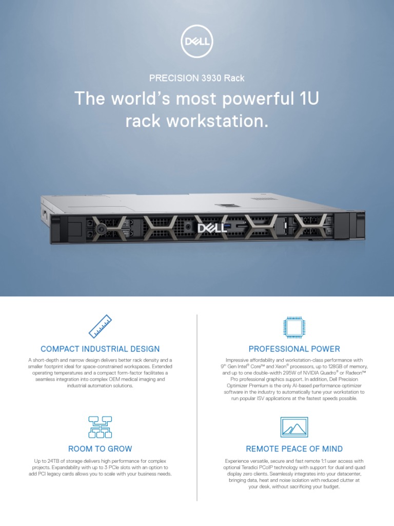 Dell Precision 3930 Rack Spec Sheet | PDF | Solid State Drive | Intel