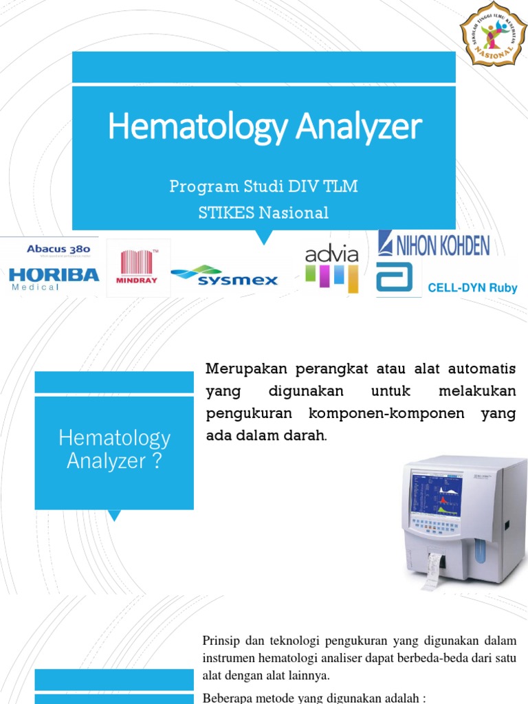 Hematology Analyzer Rev DIV TLM | PDF | Teknologi & Rekayasa