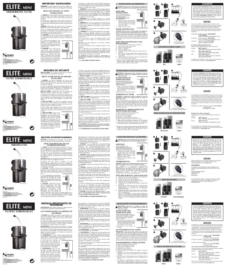 ELITE Mini Filter | PDF | Ac Power Plugs And Sockets | Equipment