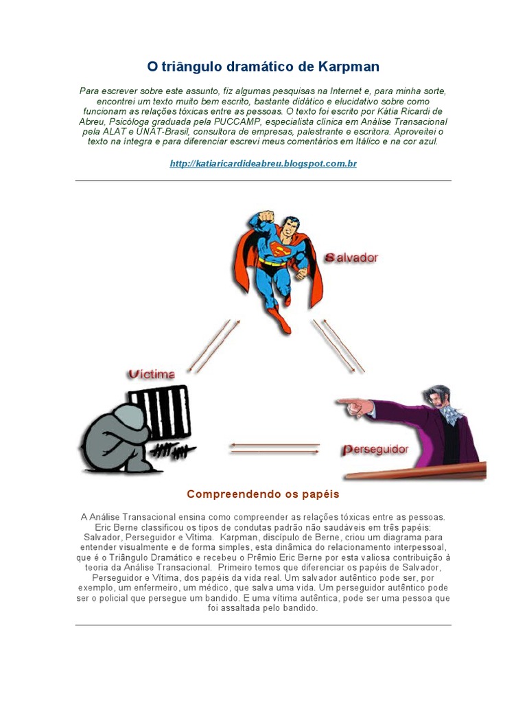 O Triângulo Dramático de Karpman | PDF | Amor | Comunicação