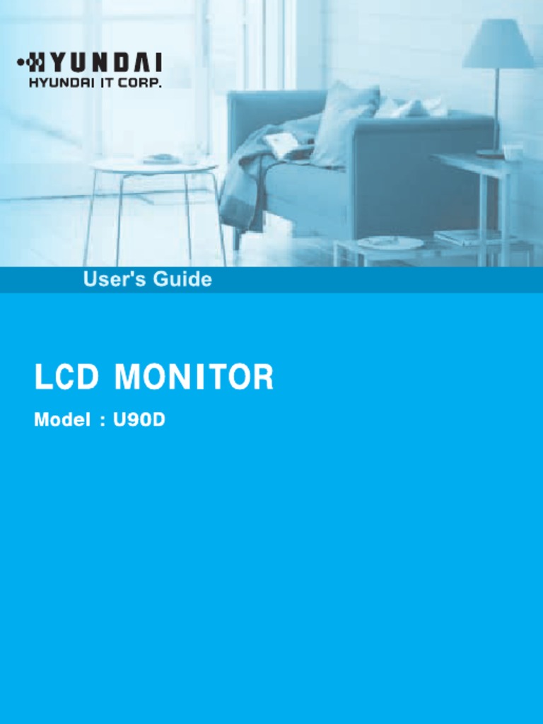 Hyundai It LCD Monitor U90d Users Manual | PDF | Computer Monitor | Video