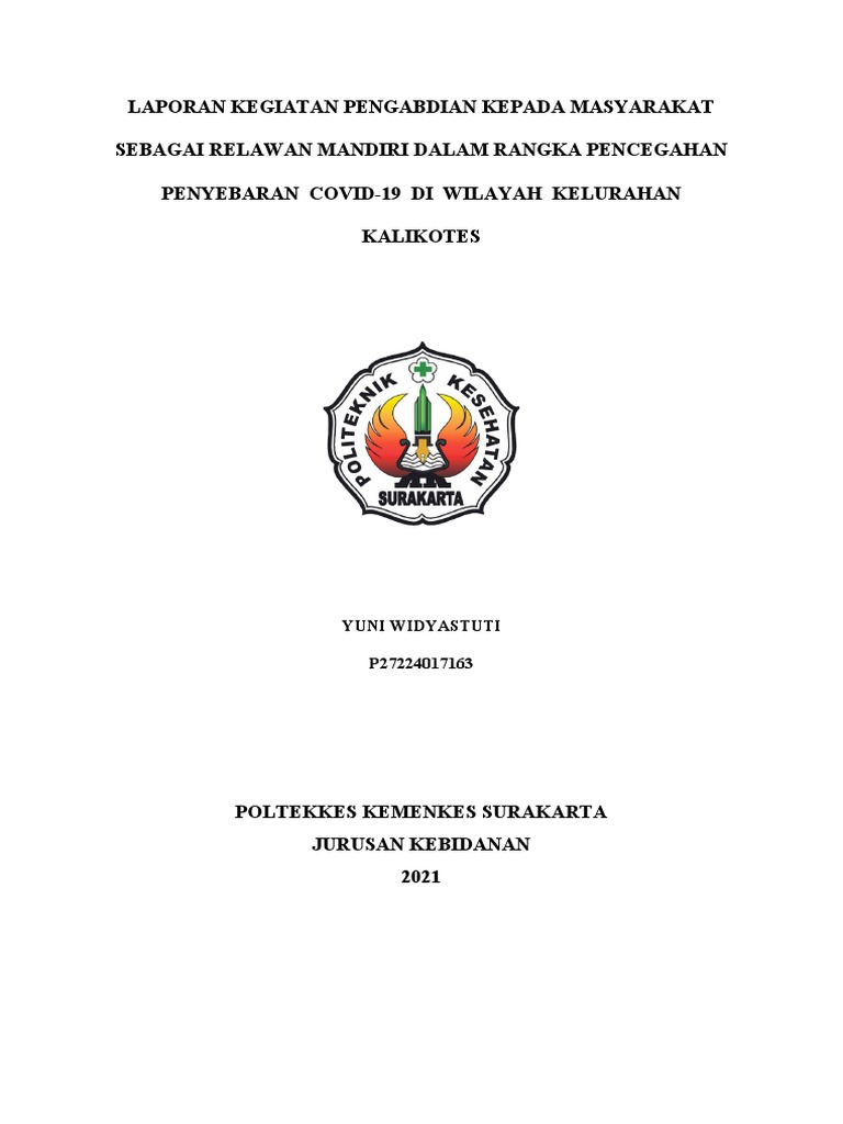 Laporan Kegiatan Pengabdian Kepada Masyarakat | PDF | Ilmu Sosial | Pengembangan Diri