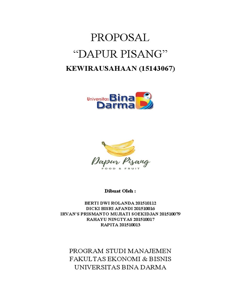 TUGAS Kelompok IV Dapur Pisang | PDF