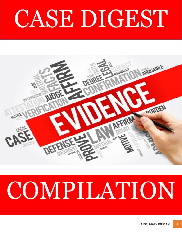 EVIDENCE Case Digest | PDF | Complaint | Lease