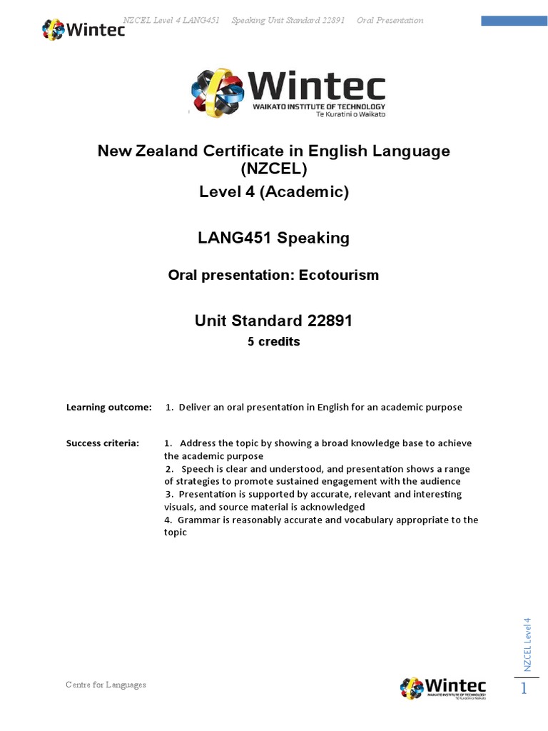U.S. Presentation Marking Schedule | PDF | Public Speaking | English ...