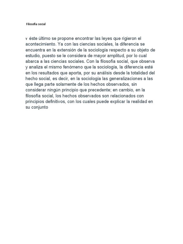 Filosofia Social | PDF