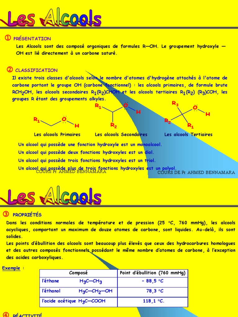 Les Alcools, Les Organométalliques Et Les Composés Aromatiques | PDF