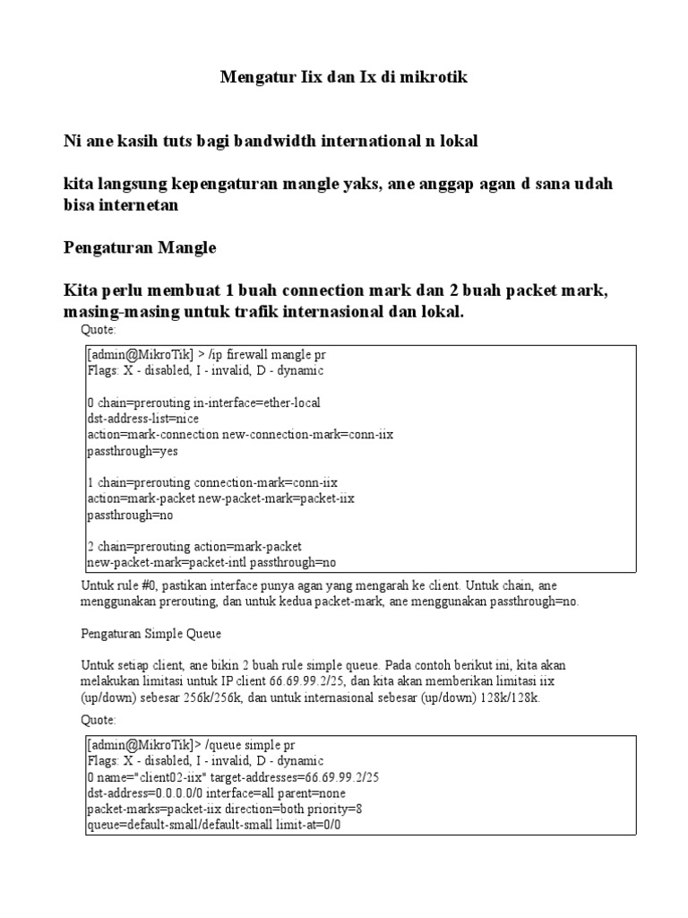 Mengatur Jalur Iix Dan Ix | PDF