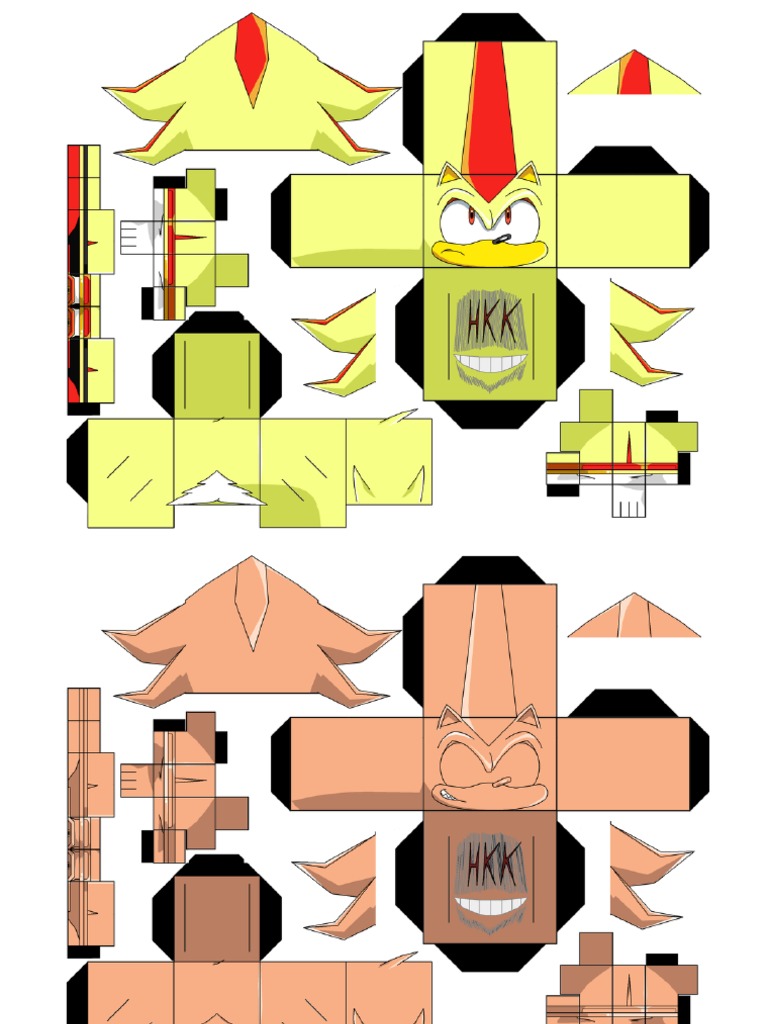 Minecraft Papercraft Sonic