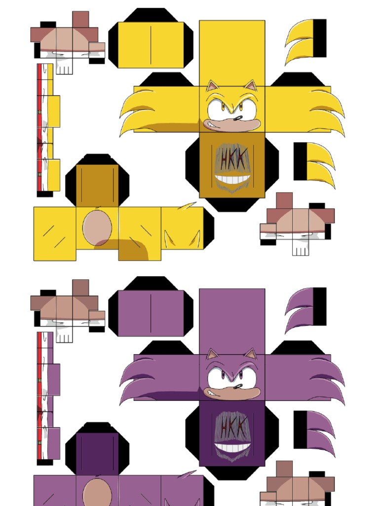 Set 3 of Sonic The Hedgehog Characters Paper Toy Paper Craft | PDF