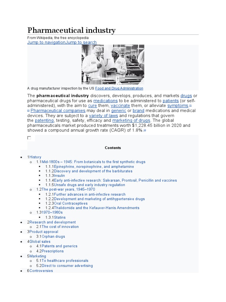 Pharmaceutical Industry Wiki | PDF | Pharmaceutical Industry | Clinical ...