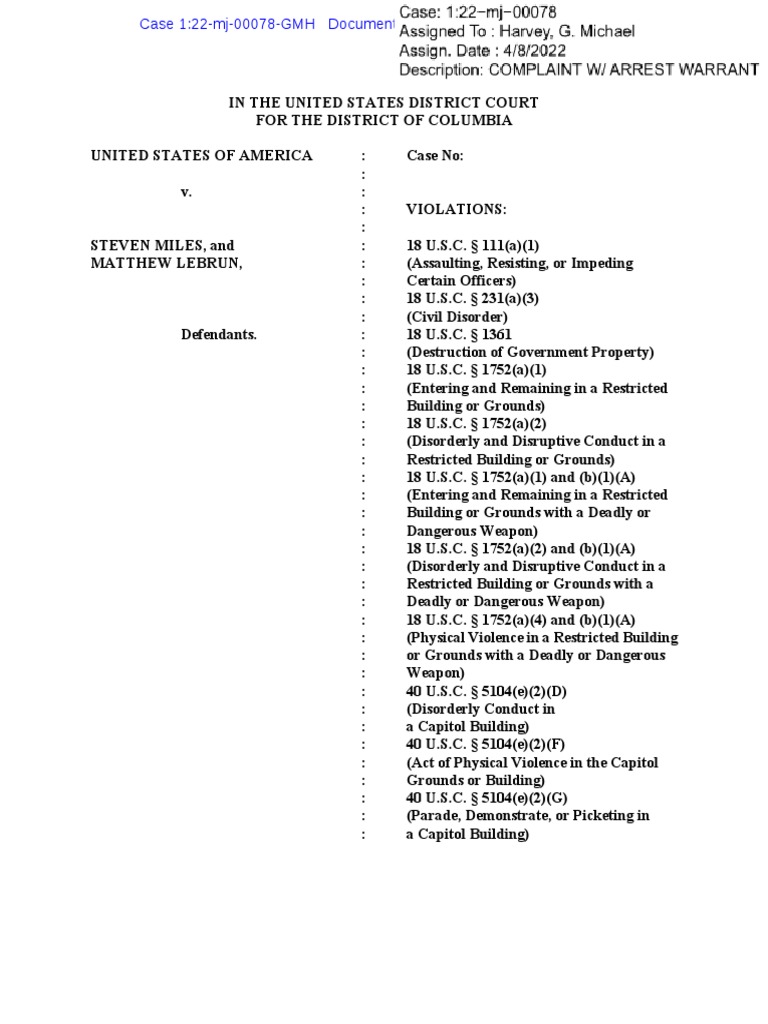 Miles Steven and Lebrun Matthew - Statement of Facts Redacted | PDF ...