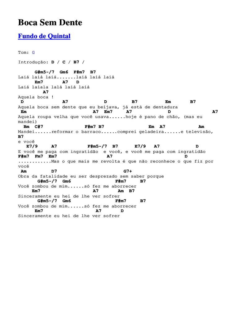 Boca Sem Dente | PDF