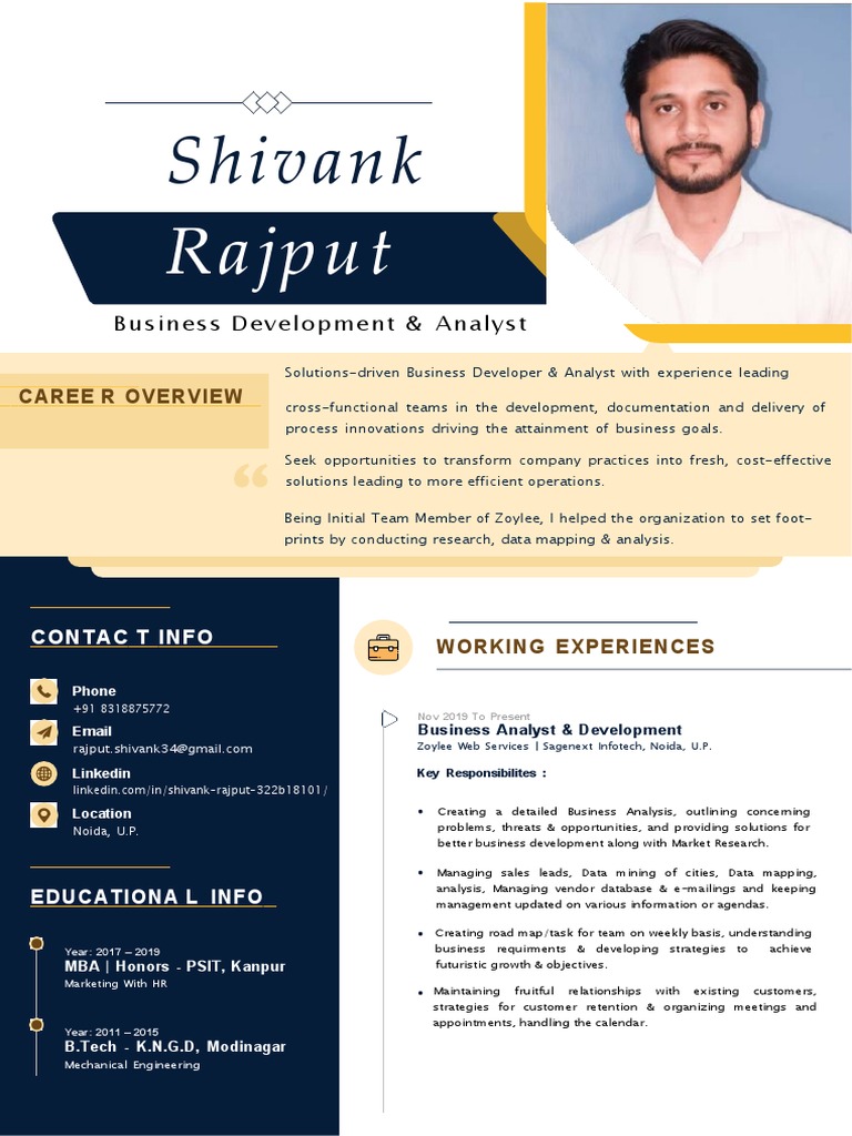 CV Shivank Rajput | PDF | Marketing | Sustainability