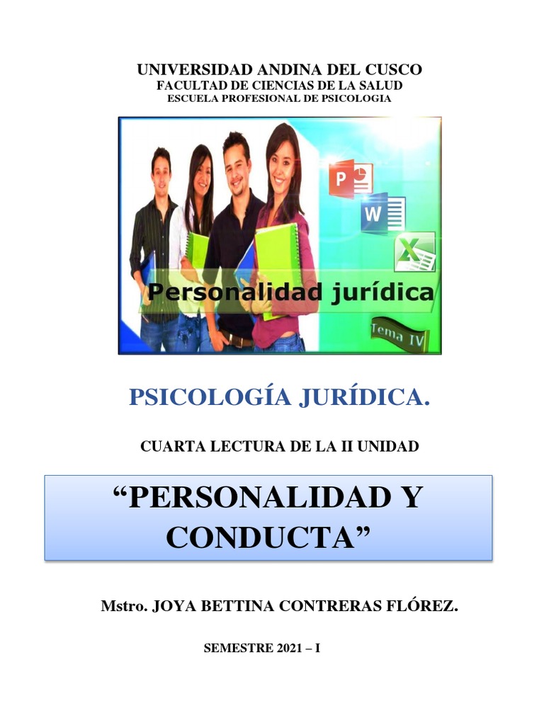 Cuarta Lectura - Personalidad y Conducta | PDF | Comportamiento | Carné de identidad