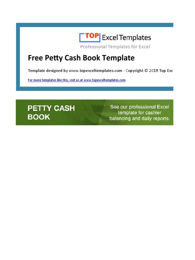 Petty Cash Book Template | PDF | Microsoft Excel | Business