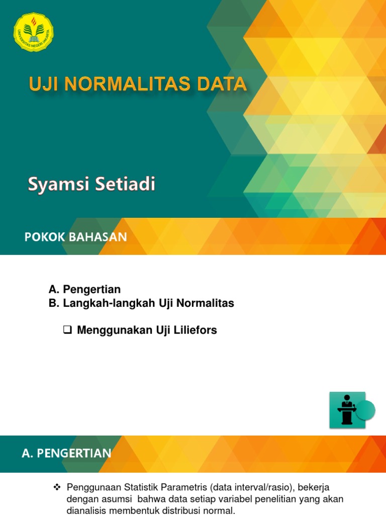 Uji Normalitas Data | PDF
